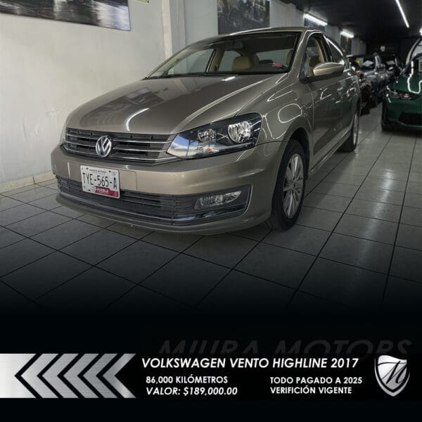 Sensacional Volkswagen Vento Highline 2017 - Ideal para ir a la ...